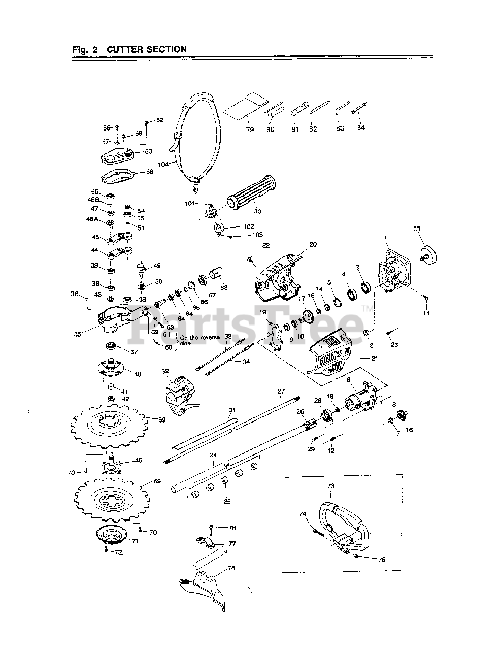 RedMax SGC 220 DL - RedMax Reciprocator Trimmer (1988-09) 029 - CUTTER ...