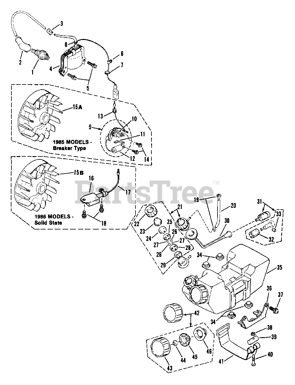 Snapper 410 (84229) - Snapper String Trimmer 410 Fuel Tank, Primer Pump ...