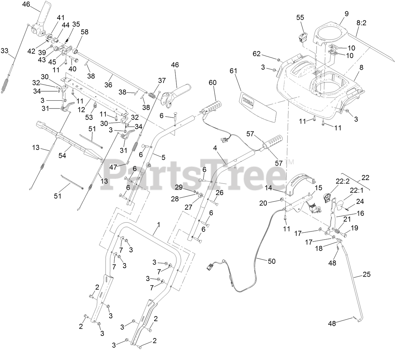 Toro 38841 (1028 OHXE) - Toro 28" Power Max Heavy-Duty Snow Thrower (SN ...