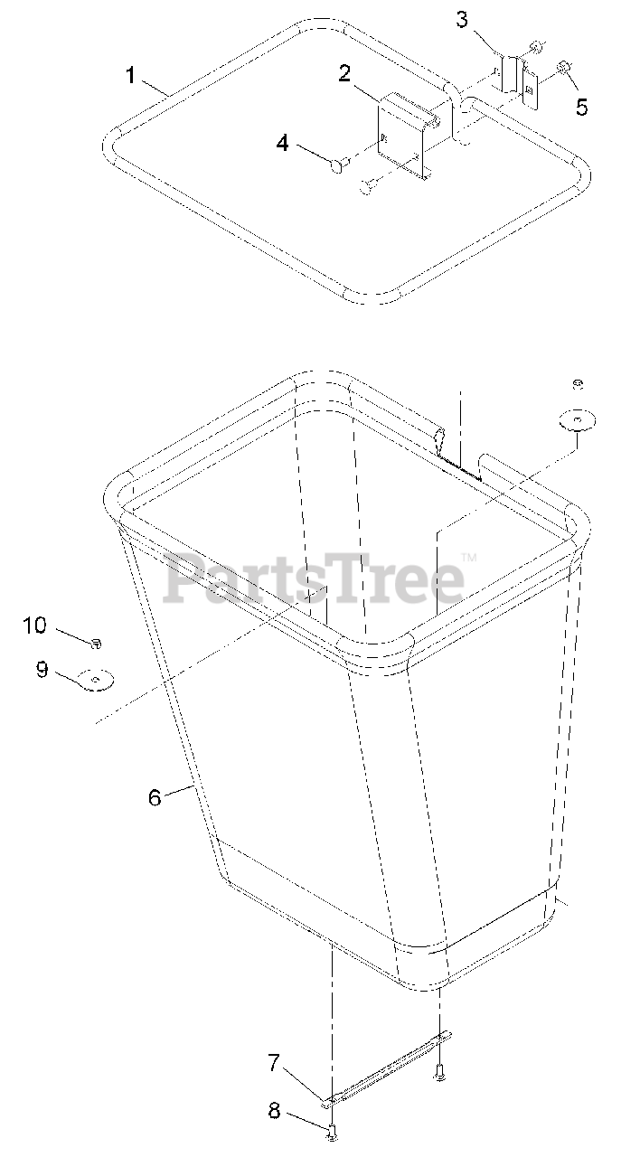 Exmark LZUV3B - Exmark Ultra Vac Triple Bagger for Lazer Z Mower (SN ...