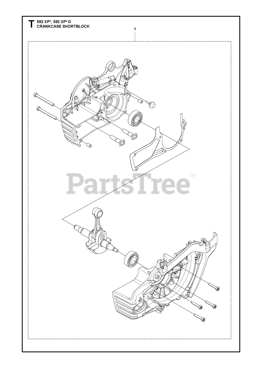 Husqvarna 592 XP/XPG - Husqvarna Chainsaw SHORT BLOCK Parts Lookup with ...