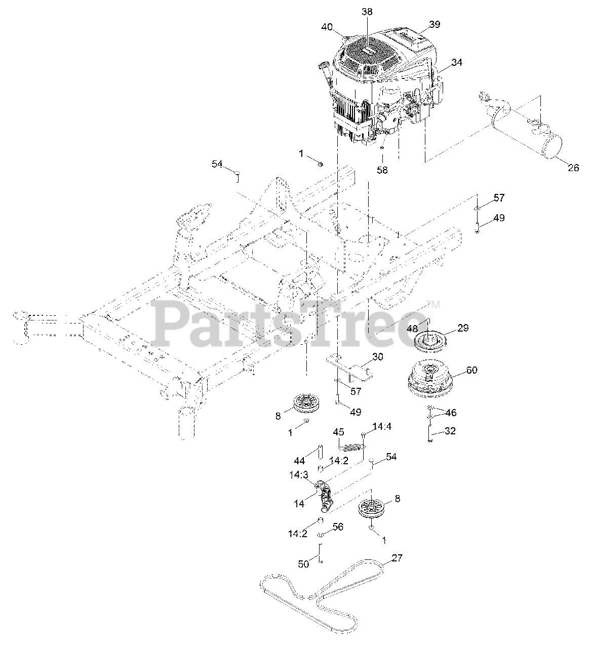 Exmark RAE708GEM60300 - Exmark 60" Radius E-Series Zero-Turn Mower ...
