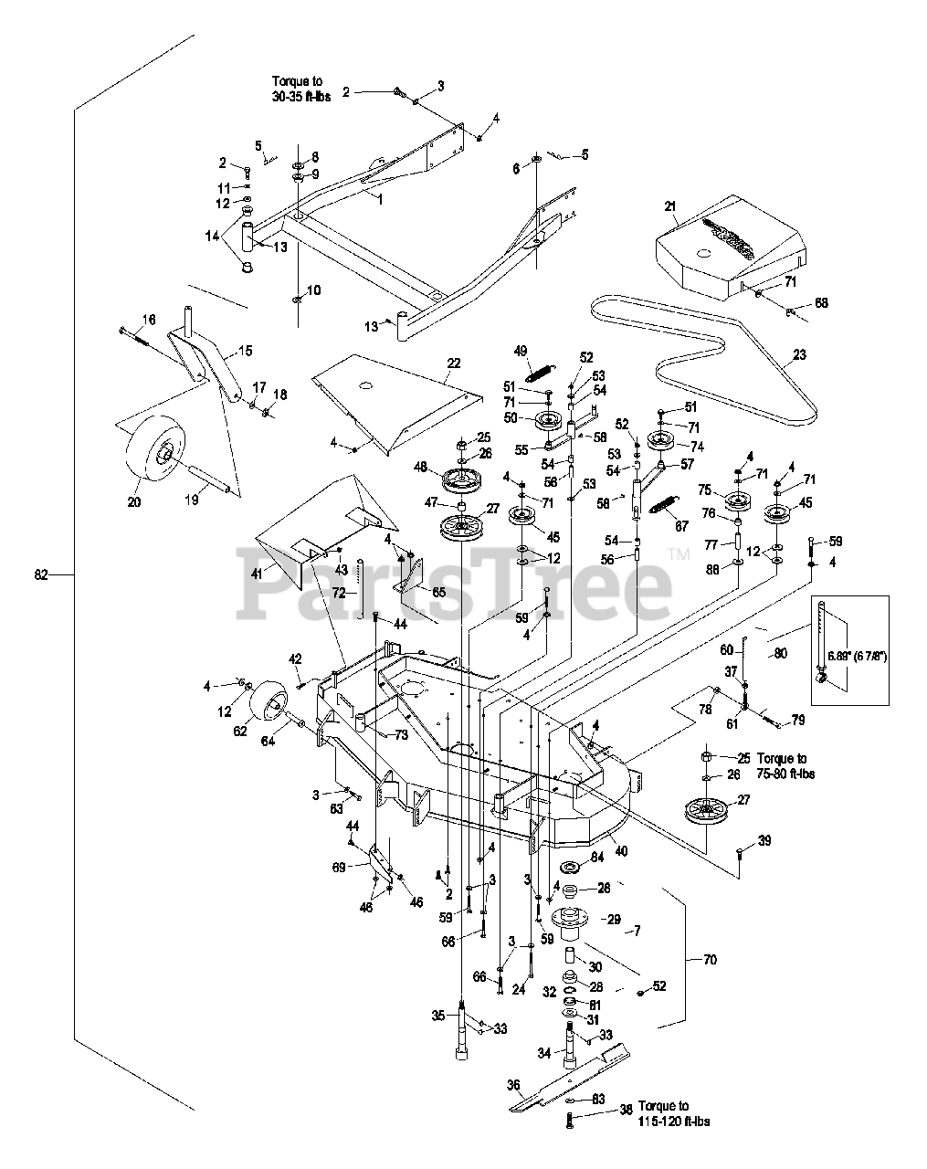 Exmark TR23KC - Exmark Turf Ranger Front Mount Mower, 23hp Kohler (SN ...