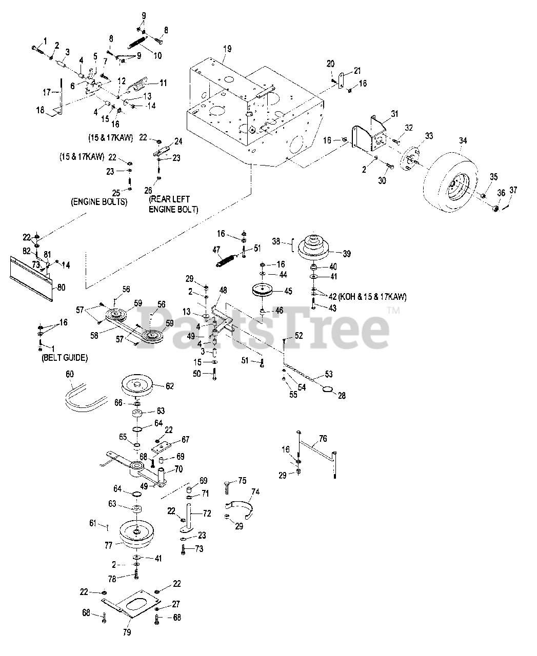 Exmark TT3615KA - Exmark 36" Turf Tracer Hydro Walk-Behind Mower, 15hp ...