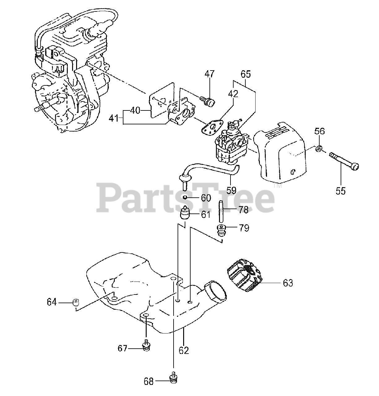 Tanaka TBC-230 - Tanaka String Trimmer Fuel System Parts Lookup with ...