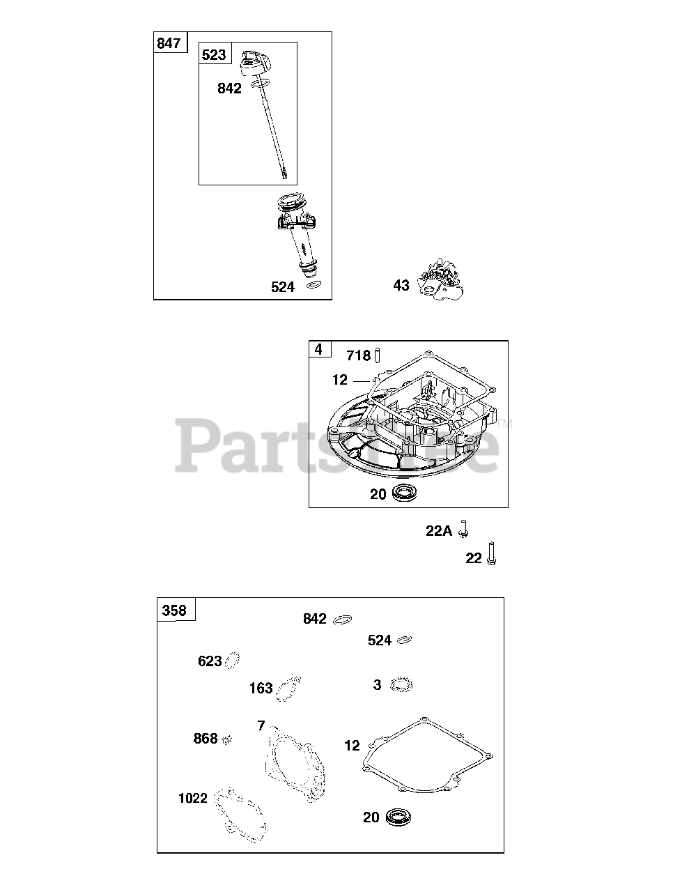 Briggs & Stratton 103M02-0080-H1 - Briggs & Stratton Vertical Engine ...