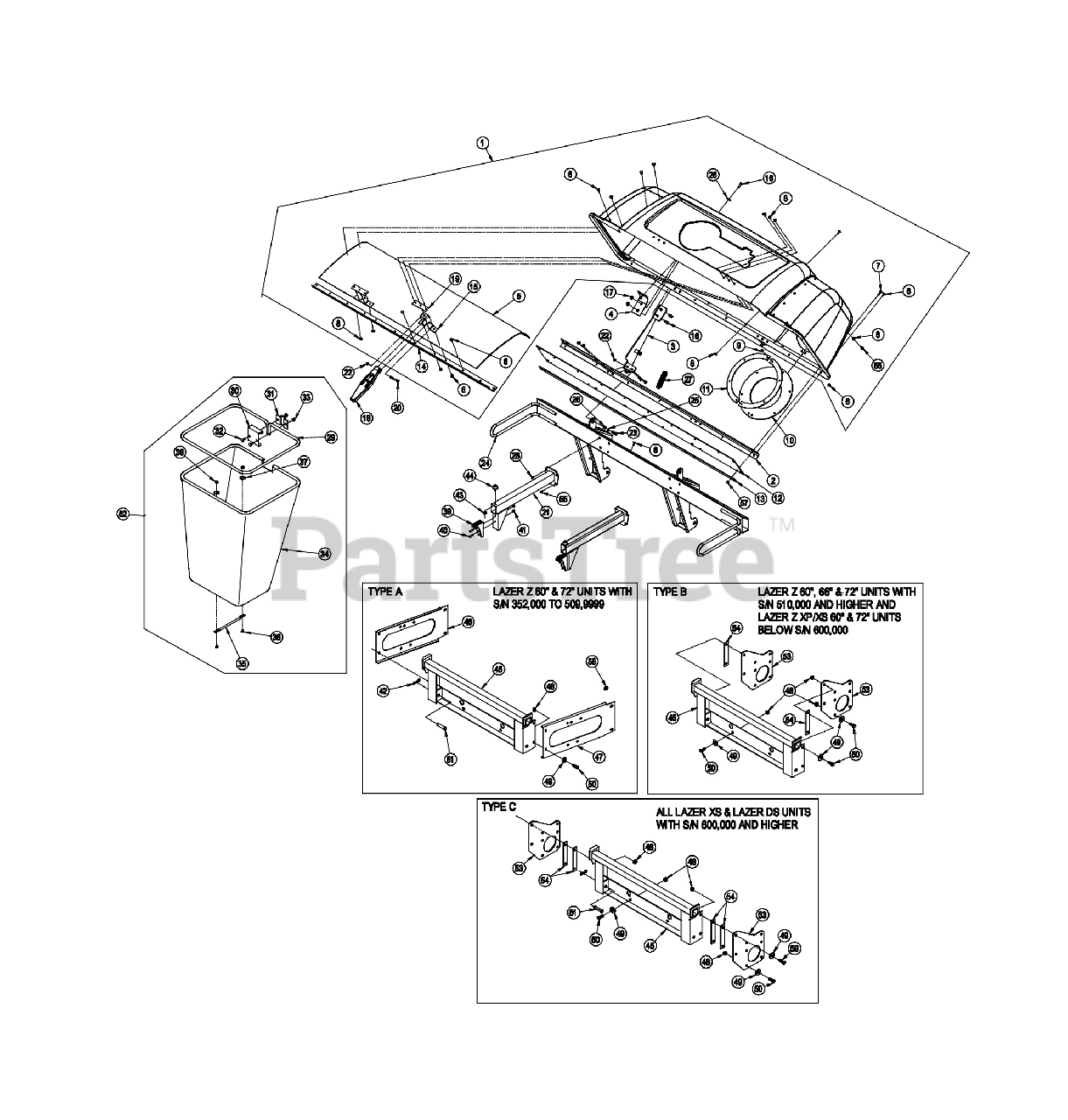 Exmark Ultra Vac - Exmark Ultra Vac Bagger for Lazer Mowers (SN ...