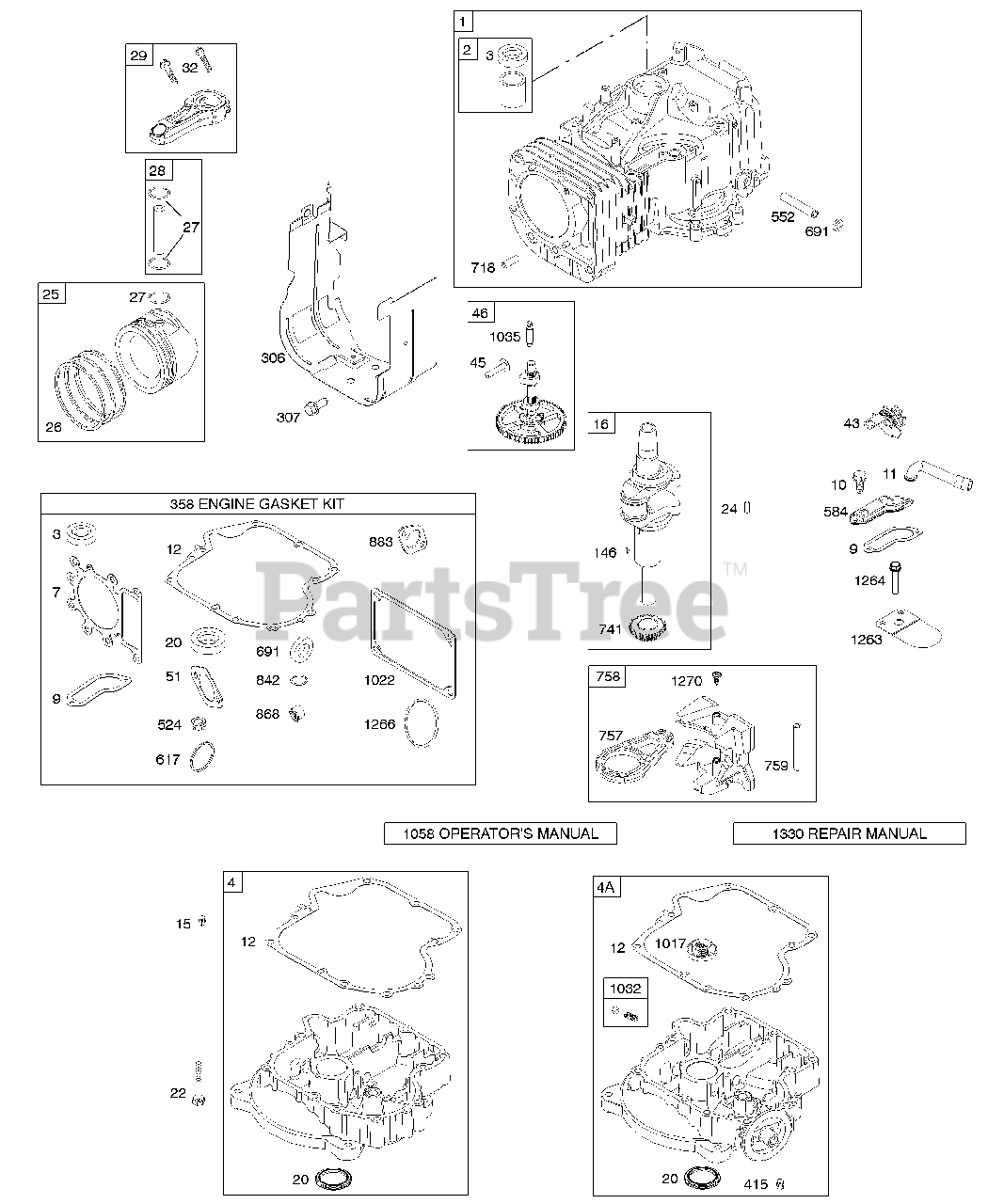 Briggs & Stratton 280J07-0110-E1 - Briggs & Stratton Vertical Engine ...