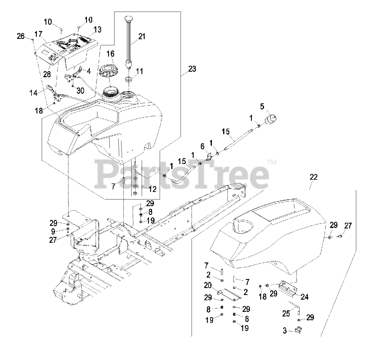 Exmark FR27KC - Exmark Front Runner Front Mount Mower, 27hp Kohler (SN ...