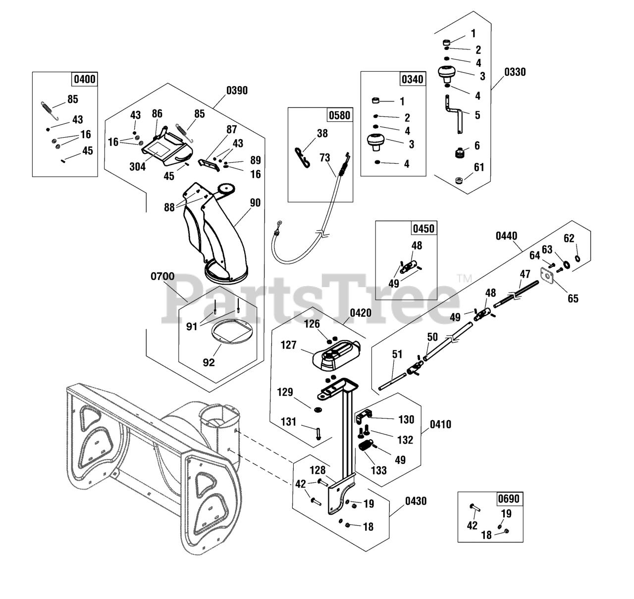 Craftsman C950-52503-0 (1696576-00) - Craftsman 27" Snow Thrower ...