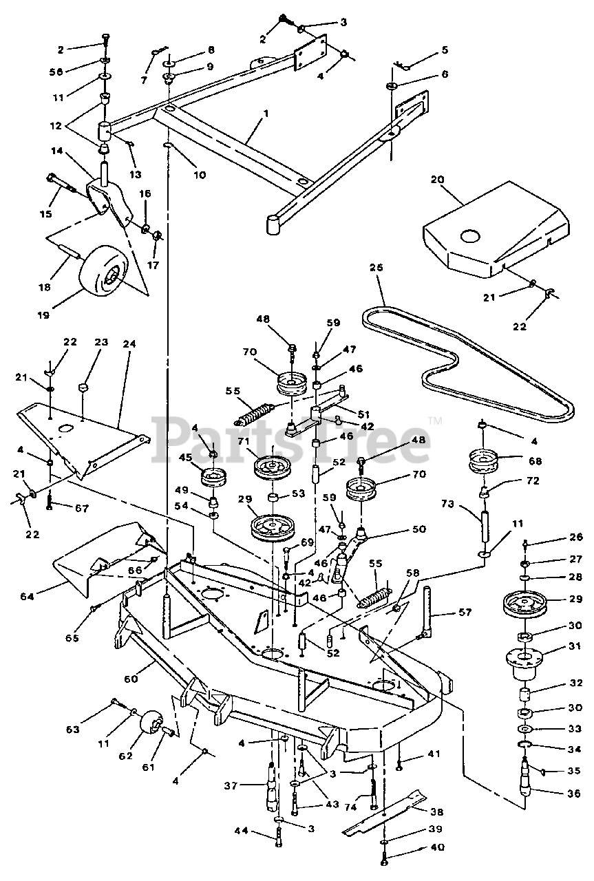 Exmark FMD60 - Exmark 60" Turf Ranger Front Mount Mower (SN: 070000 ...