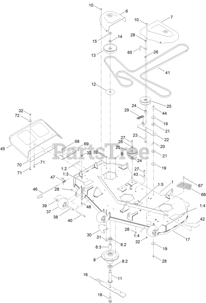 Toro 75305 (ZX 5400) - Toro 54" Titan Zero-Turn Mower (SN: 411700000 ...
