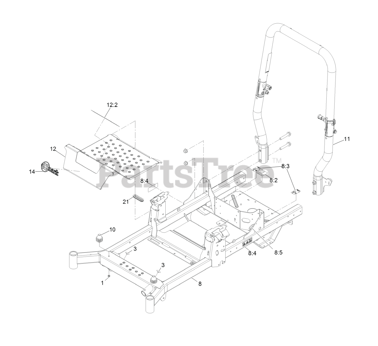 Exmark RAE708GEM44300 - Exmark 44" Radius E-Series Zero-Turn Mower ...