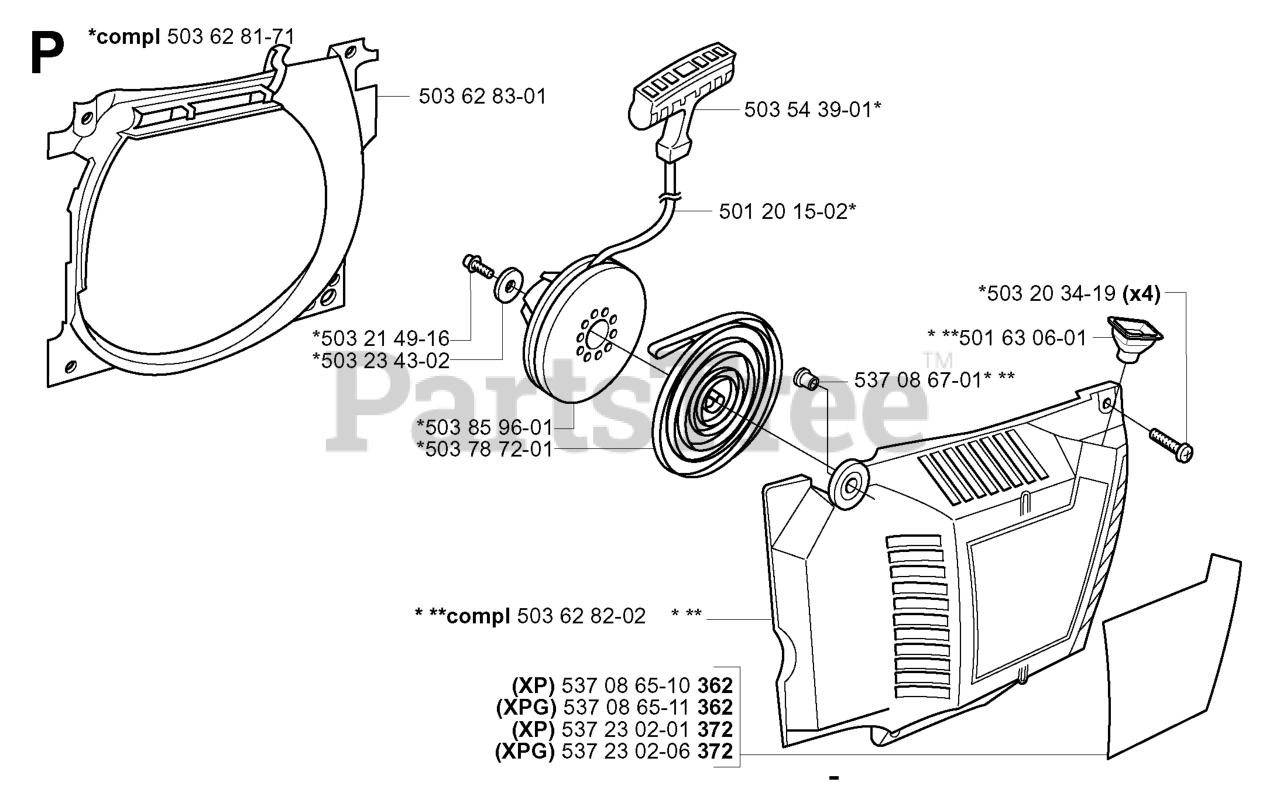 Husqvarna 372 XP/XPG - Husqvarna Chainsaw (SN: 20051800001 ...