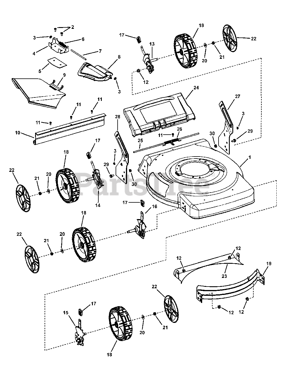 Snapper S 2265 (7800189) - Snapper 22" Walk-Behind Mower, 6.5hp Deck ...