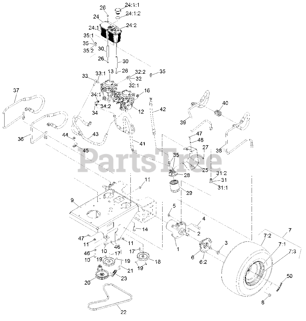 Exmark VTS541CKA36300 - Exmark 36" Vantage S-Series Stand-On Mower ...