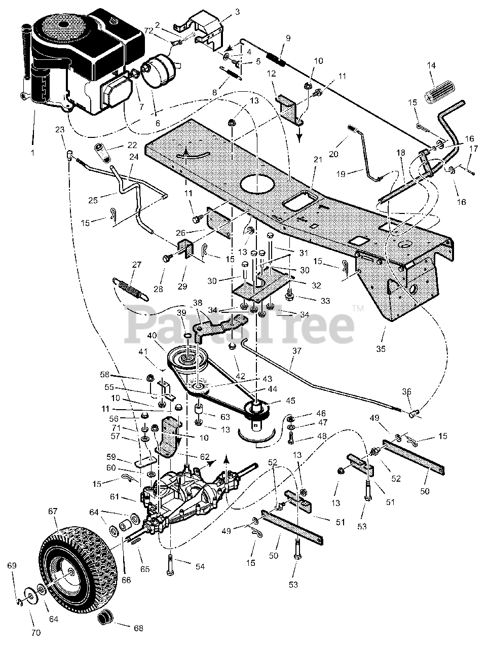 Murray 309029x50A - Murray 30" Rear-Engine Riding Mower (2002) Motion ...