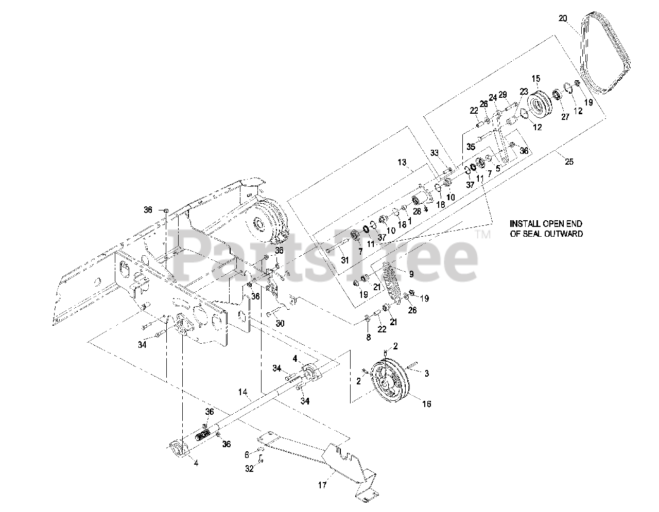 Exmark FR25KD - Exmark Front Runner Front Mount Mower, 25hp Kubota ...