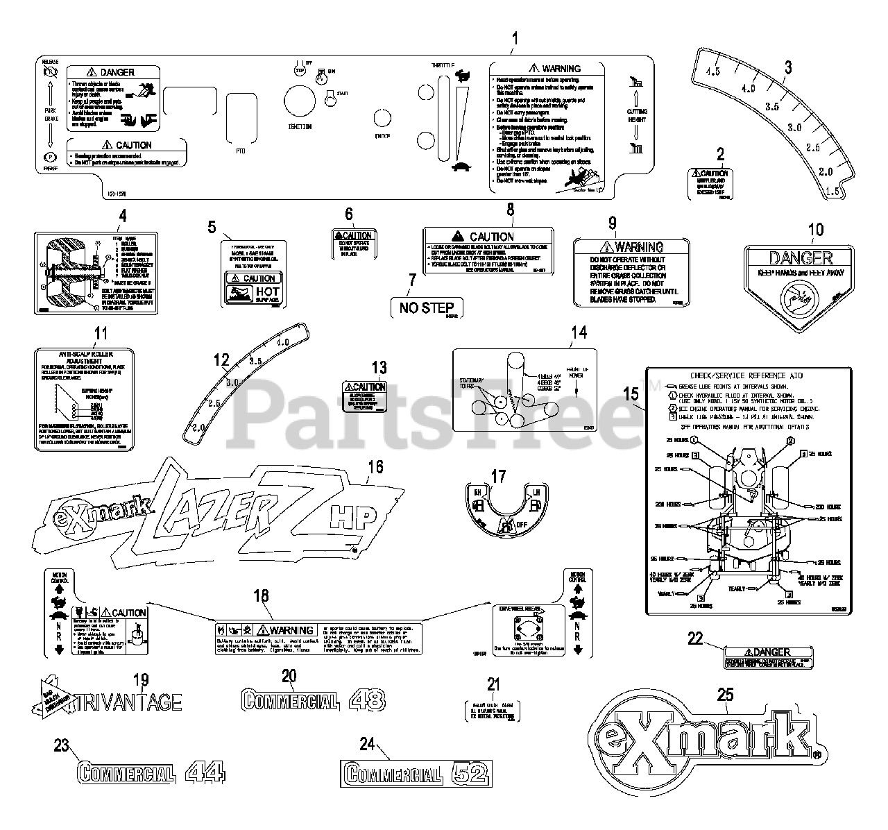 Exmark LHP4821KA - Exmark 48" Lazer Z HP Zero-Turn Mower, 21hp Kawasaki ...