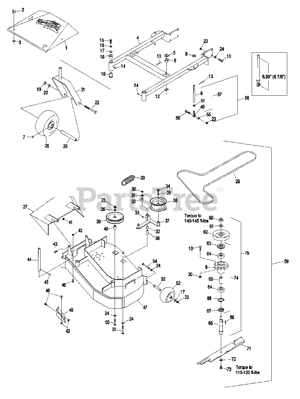 Exmark TT5217KAC - Exmark 52" Turf Tracer HP Walk-Behind Mower, 17hp ...