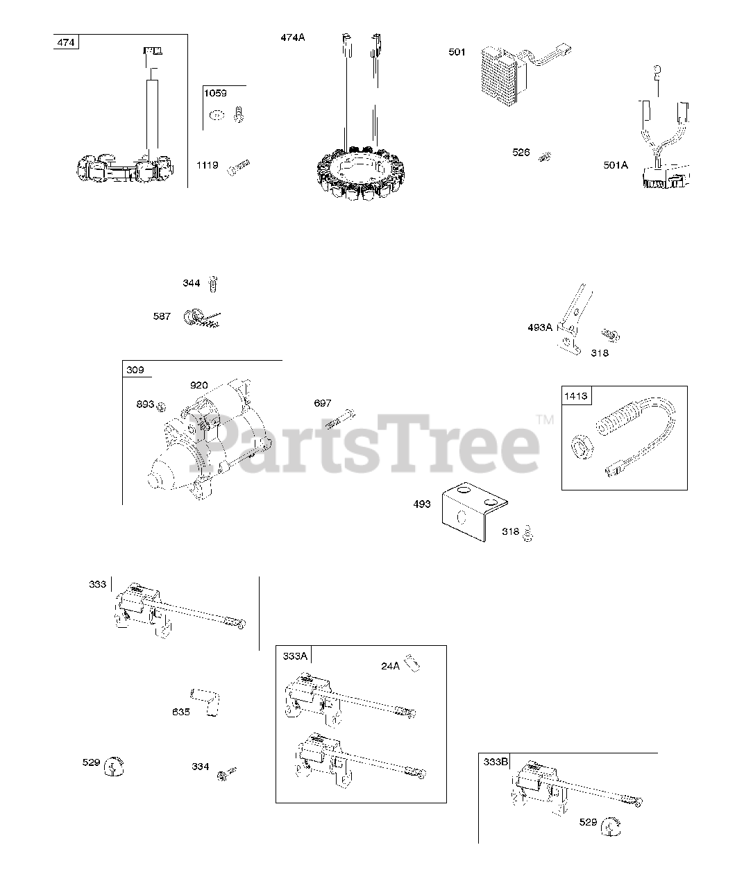 Briggs & Stratton 613477-0111-E1 - Briggs & Stratton Horizontal Engine ...