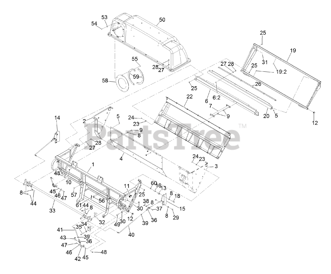 Exmark LZUVQD11 - Exmark Ultra Vac QDS Bagger for Lazer Z Mower (SN ...