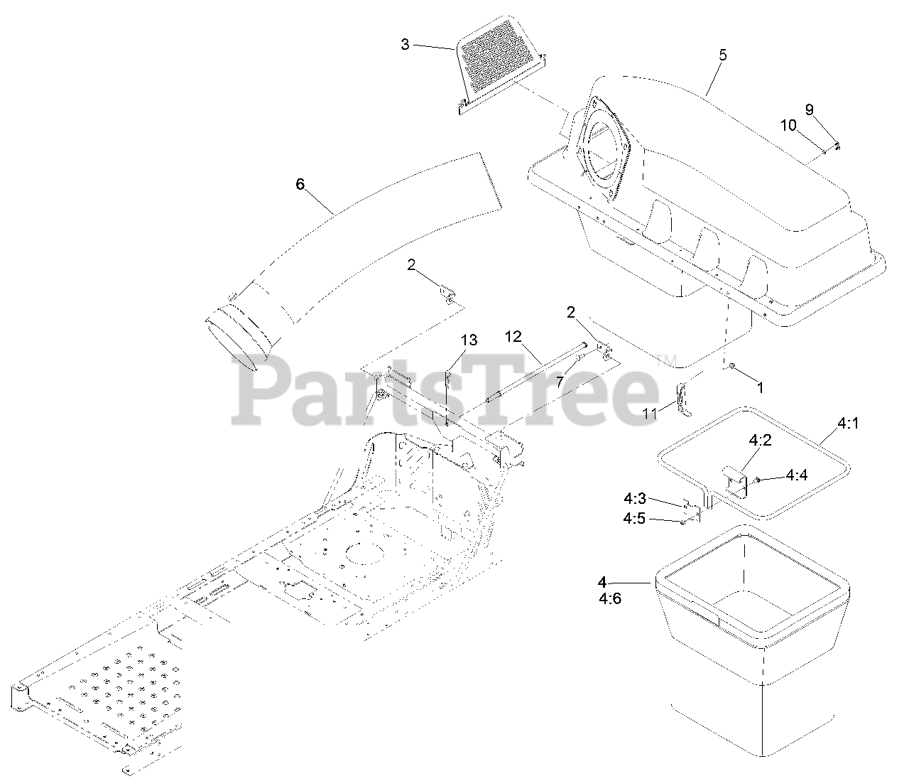 Exmark 79381 - Exmark Bagger for 42" Quest E-Series Mower (SN ...