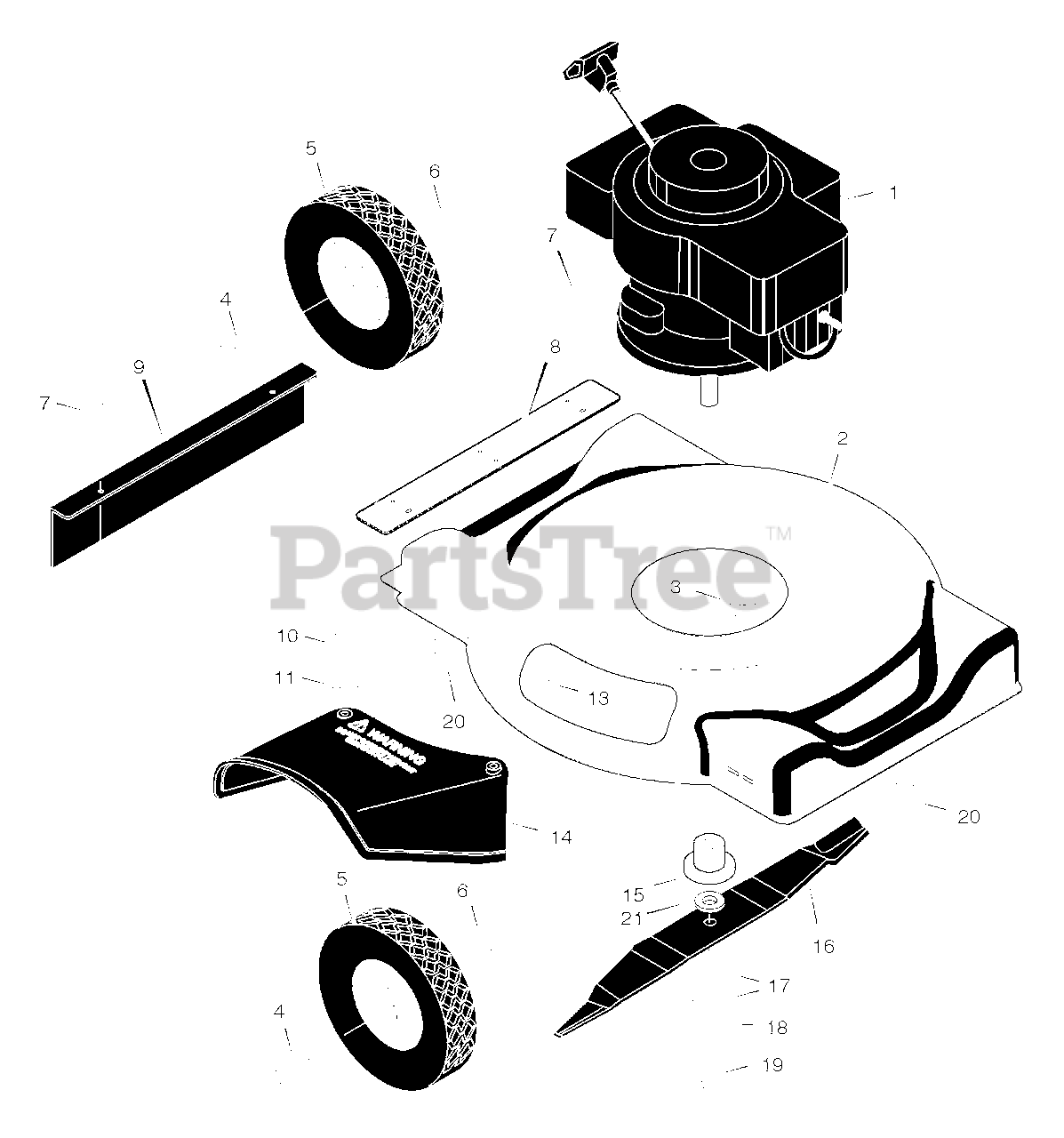 Murray 201010x50A - Murray 20" Walk-Behind Mower (2005) Mower Housing ...