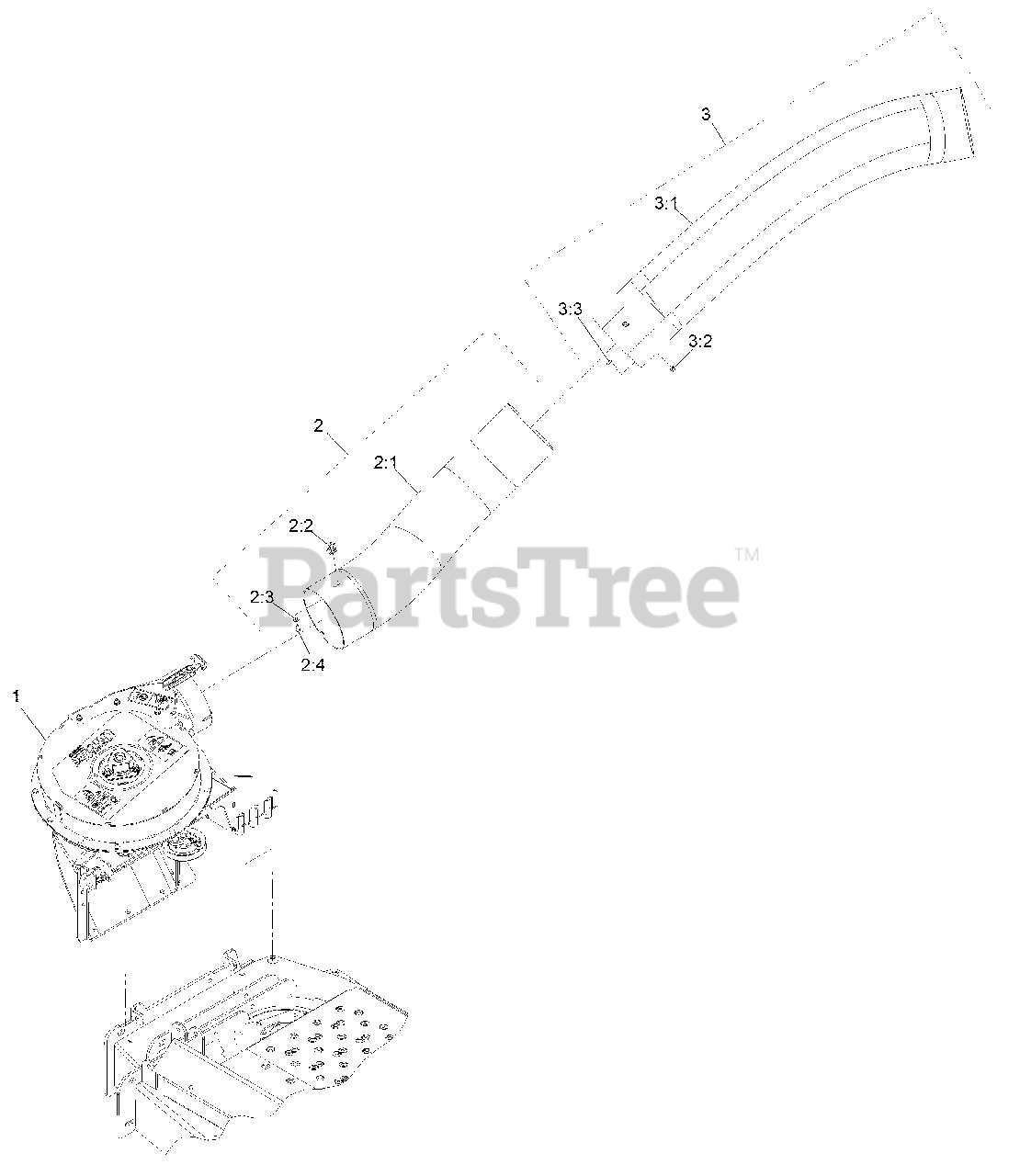 Exmark 116-3001 - Exmark Ultra Vac Bagger for Pioneer Mower (SN ...