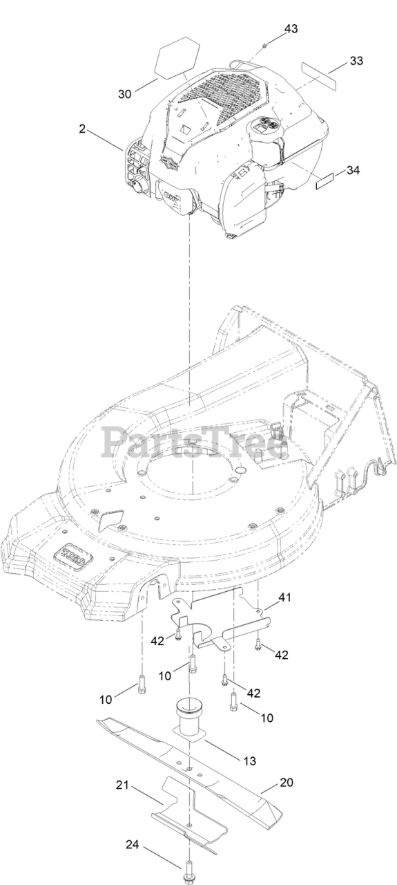 Toro 21565 - Toro 21" Super Recycler Walk-Behind Mower (SN: 411500000 ...
