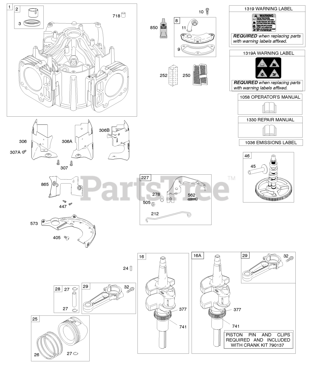 Briggs & Stratton 44M777-0135-G1 - Briggs & Stratton Vertical Engine ...