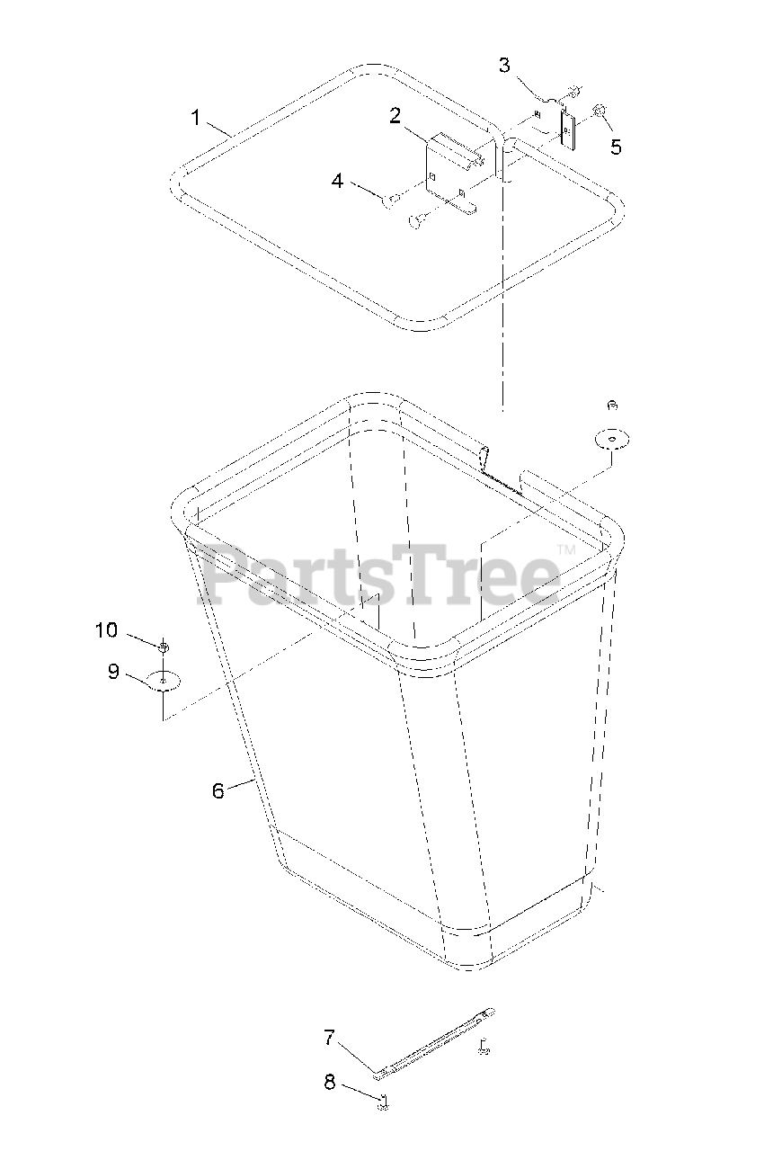 Exmark LZUV3B - Exmark Ultra Vac Triple Bagger for Lazer Z Mower (SN ...