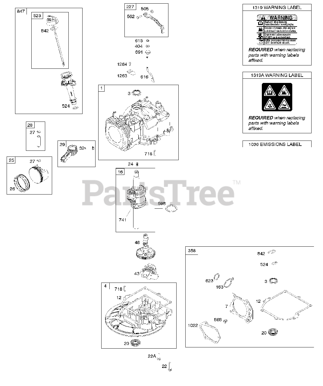 Briggs & Stratton 104M02-0010-F1 - Briggs & Stratton Vertical Engine ...