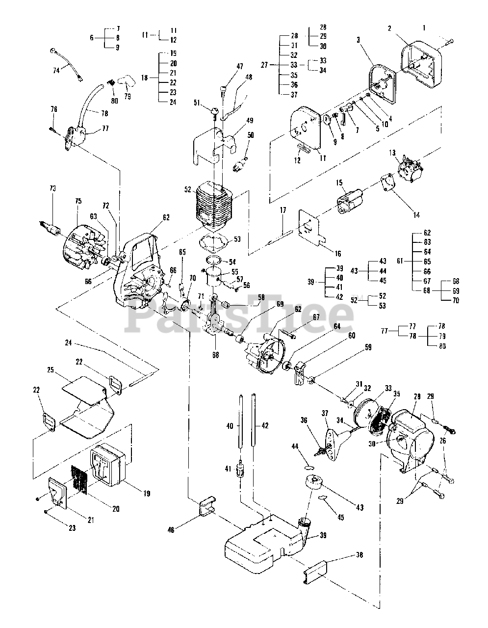 Tanaka THB-2100 - Tanaka Blower Vacuum Powerhead Assembly Parts Lookup ...
