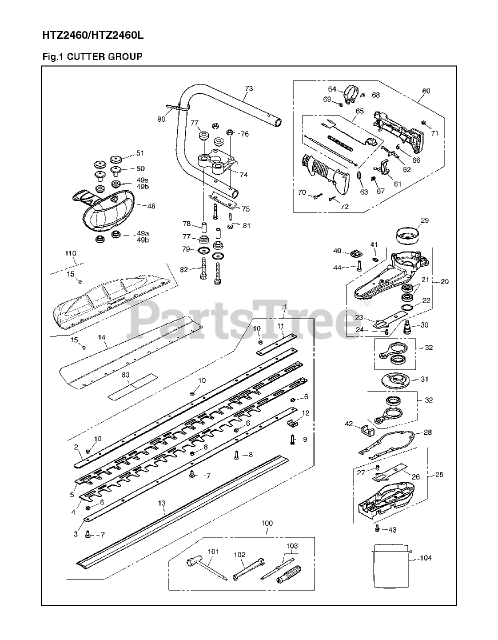 RedMax HTZ 2460 - RedMax Hedge Trimmer (SN:00100101 & Above) (2012-08 ...