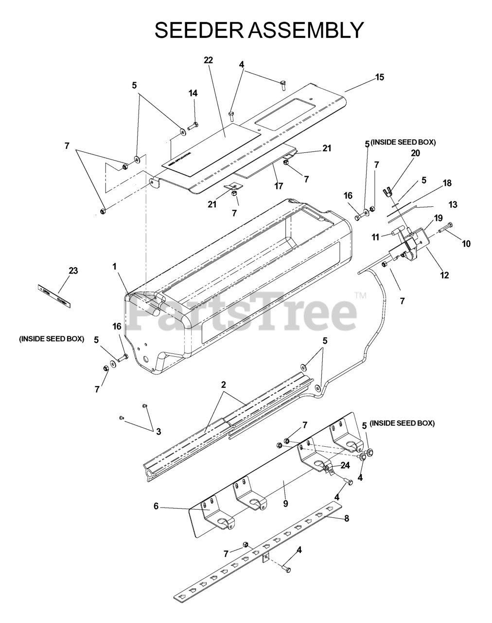 Husqvarna DT 22 (968999131) - Husqvarna 22" Dethatcher (2005-11) FRAME ...
