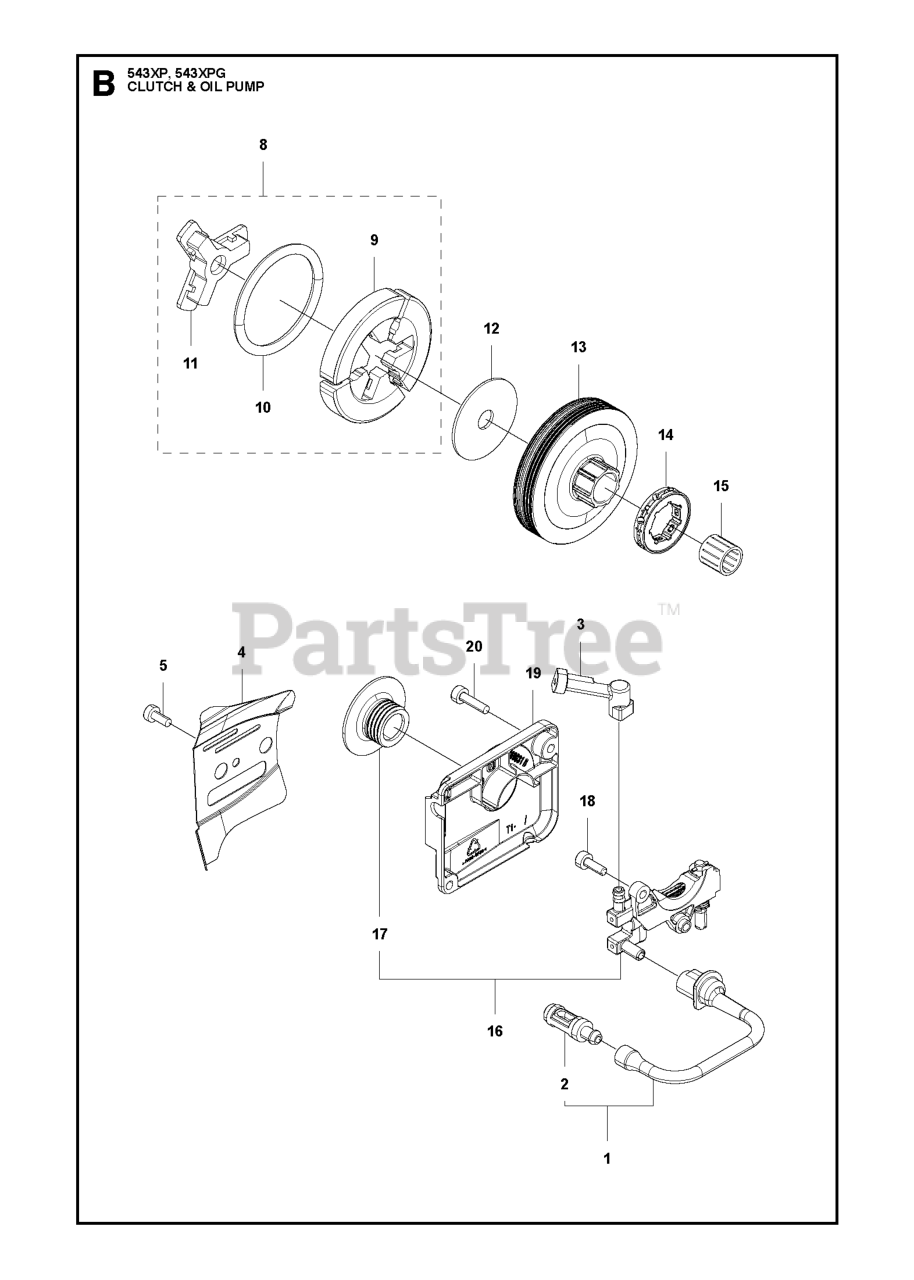 Husqvarna 543 XPG - Husqvarna Chainsaw (SN: 20130900001 - 20173200000 ...