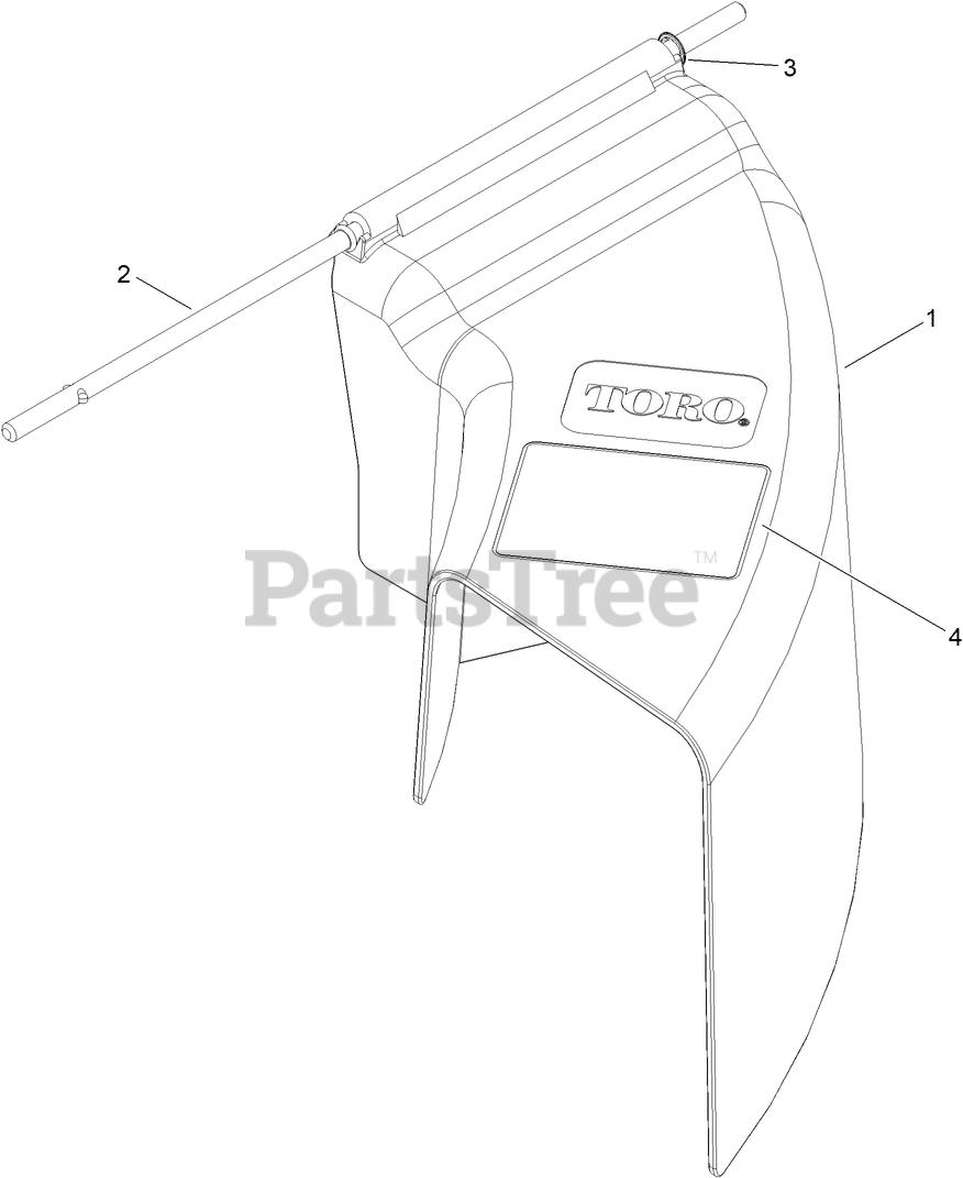 Toro 147-8696 - Toro Side-Discharge Chute Kit for Recycler Mower Chute ...