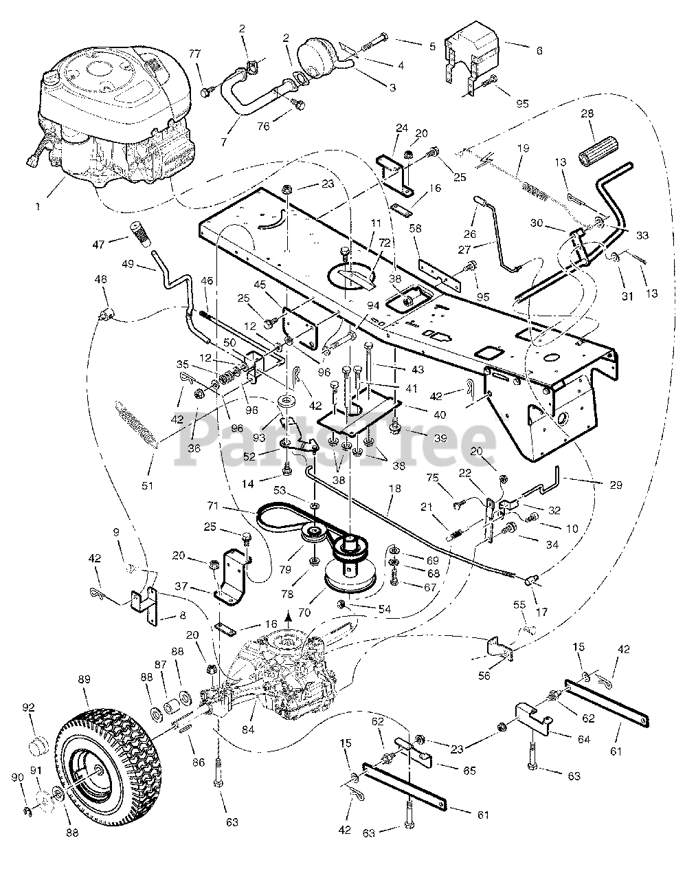 Murray 309007X151B (7800532) - Murray 30" Lawn Tractor (2009-10) Motion ...
