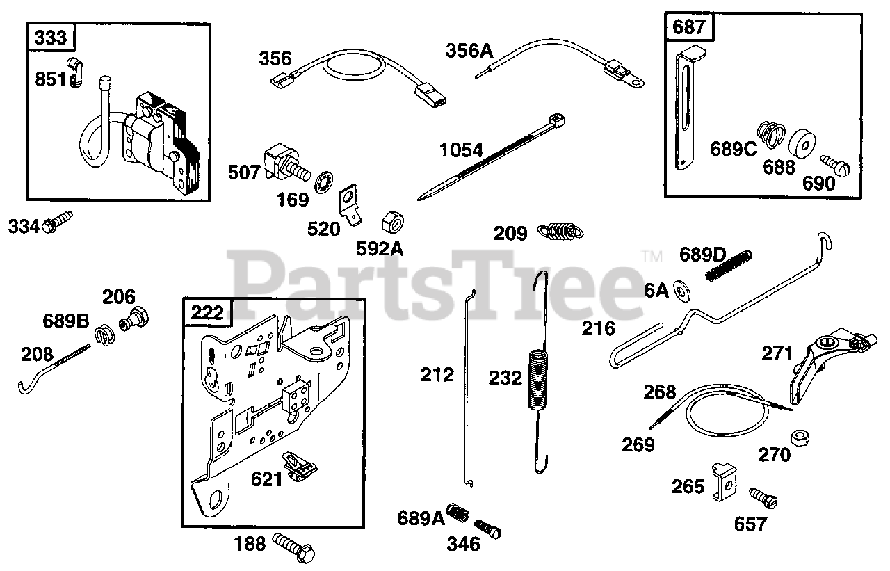 Briggs & Stratton 190432-6117-01 - Briggs & Stratton Horizontal Engine ...