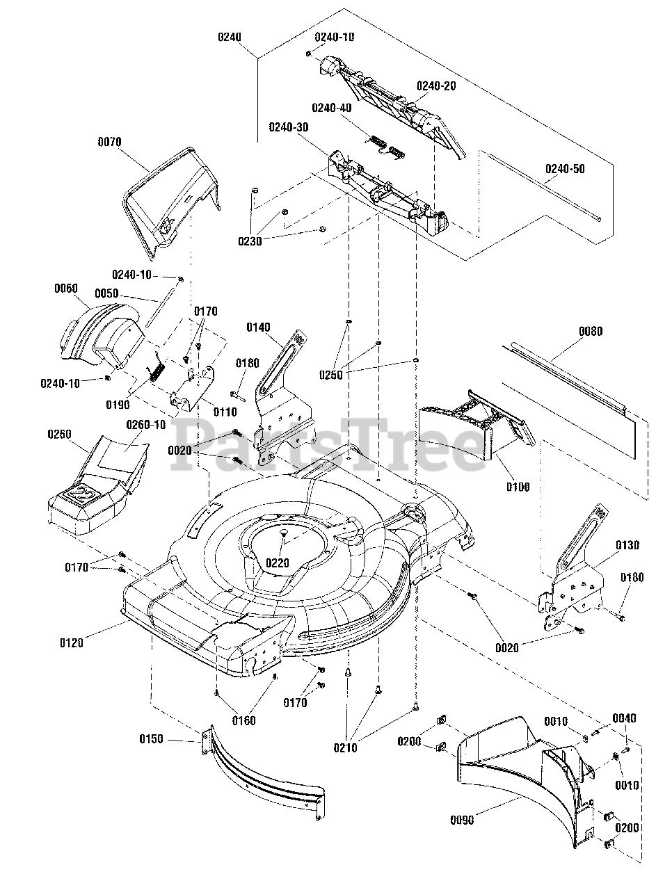 John Deere JS28 (7800824) - John Deere 22" Walk-Behind Mower (2012) Deck Group, Front Wheel ...