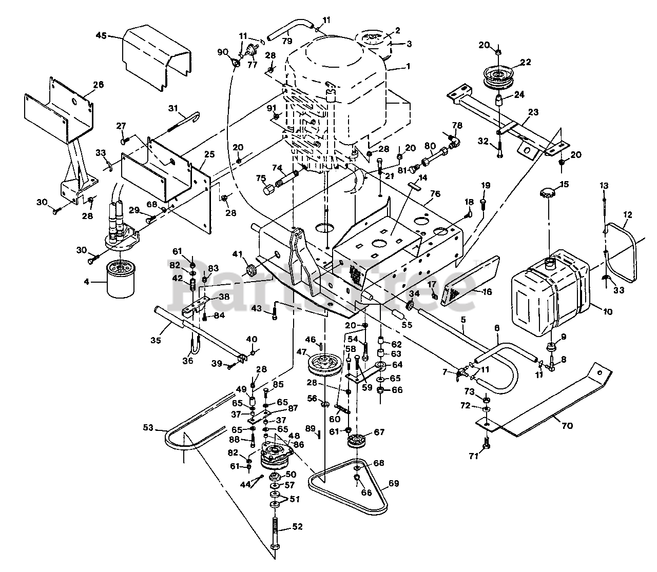 Exmark TR18KO - Exmark Turf Ranger Front Mount Mower, 18hp Kohler (SN ...
