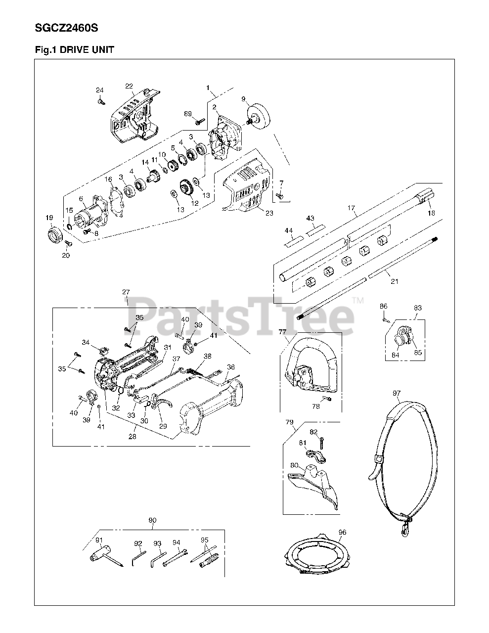 RedMax SGCZ 2460 S - RedMax Reciprocator Trimmer (SN: 00100101 & Above ...