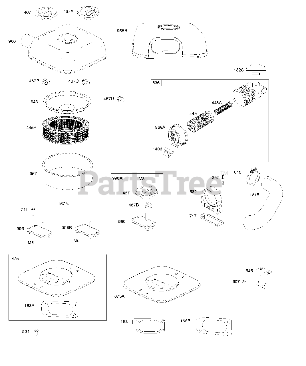 Briggs & Stratton 613477-2186-G1 - Briggs & Stratton Horizontal Engine ...