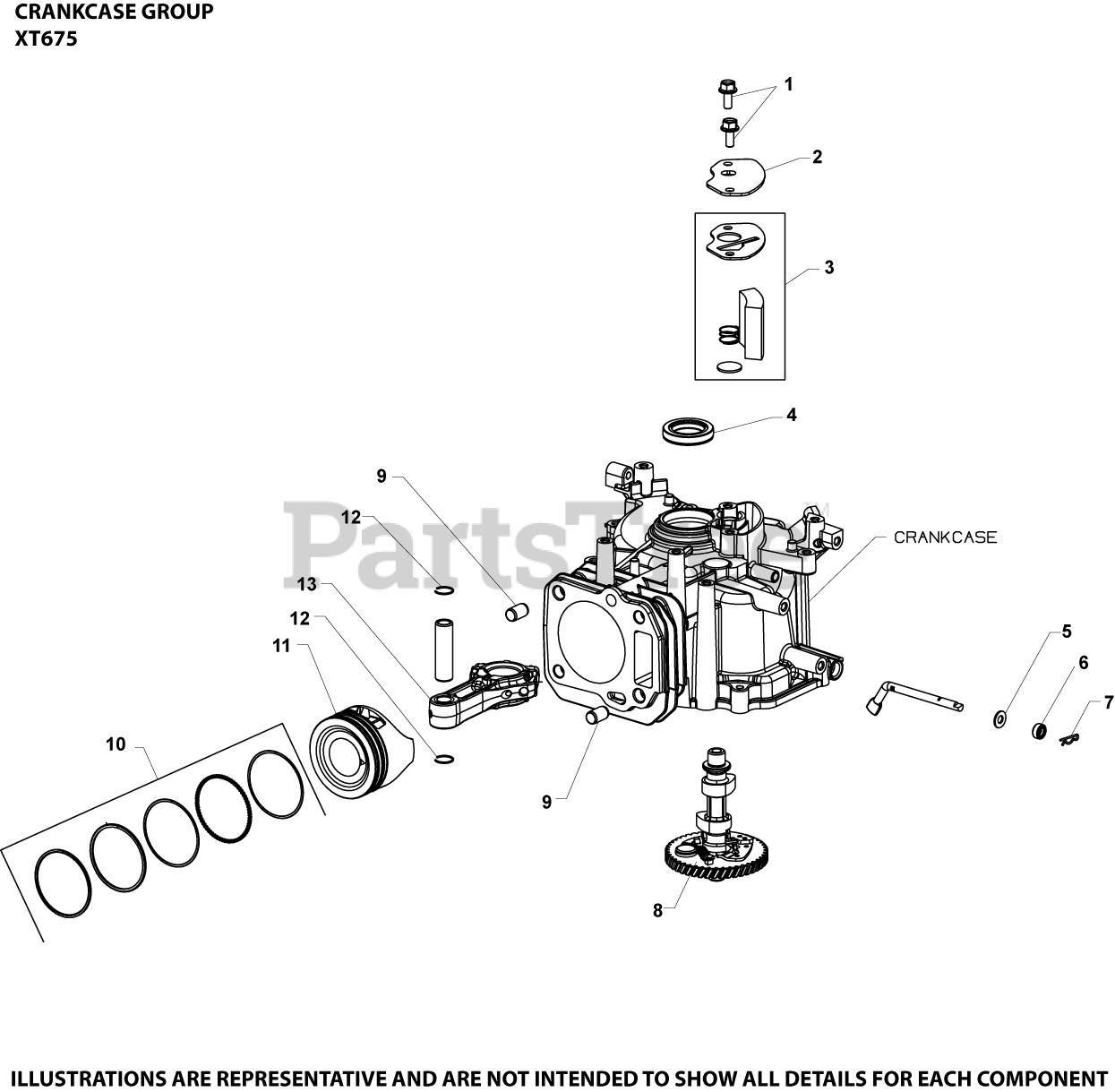 Kohler XT675-2011 - Kohler XT Series Engine, Made for Toro, 6.75 ft-lbs ...