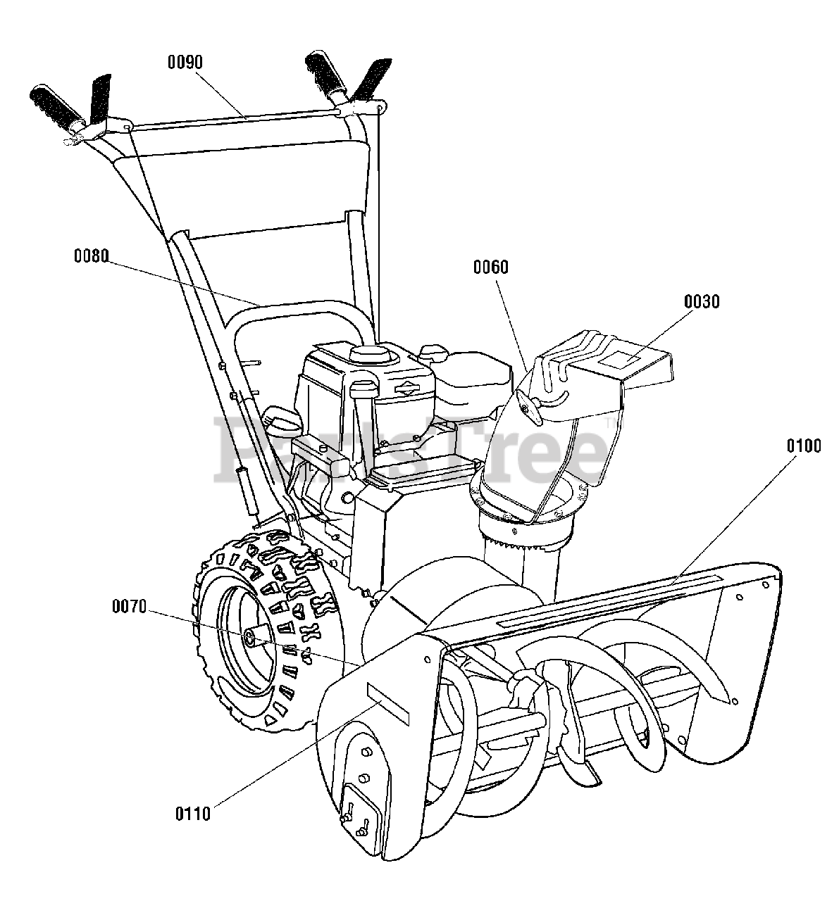 Dynamark 1695731 - Dynamark 24" Snow Thrower (2009) Decals (1738688 ...