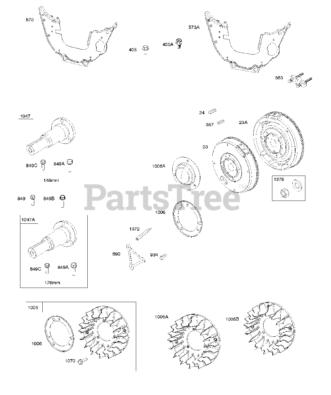 Briggs & Stratton 613477-0123-E1 - Briggs & Stratton Horizontal Engine ...