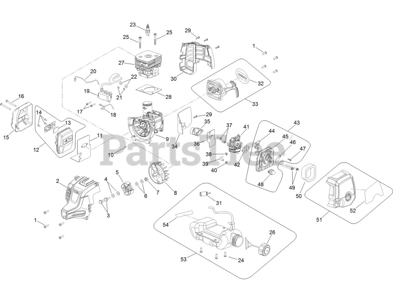 Toro 51948 - Toro 25cc Power Head (SN: 318000001 - 318999999) (2018 ...