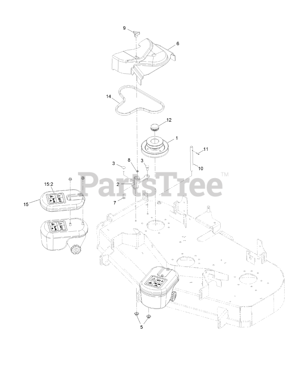 Exmark 126-6954 - Exmark Ultra Vac Bagger for Radius Mower, Heavy Duty ...
