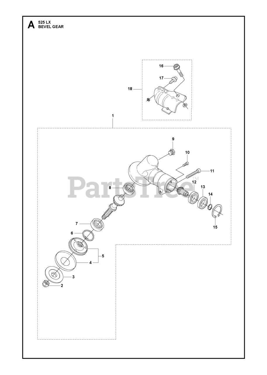 Husqvarna 525 LX - Husqvarna Brush Cutter BEVEL GEAR 2 Parts Lookup ...